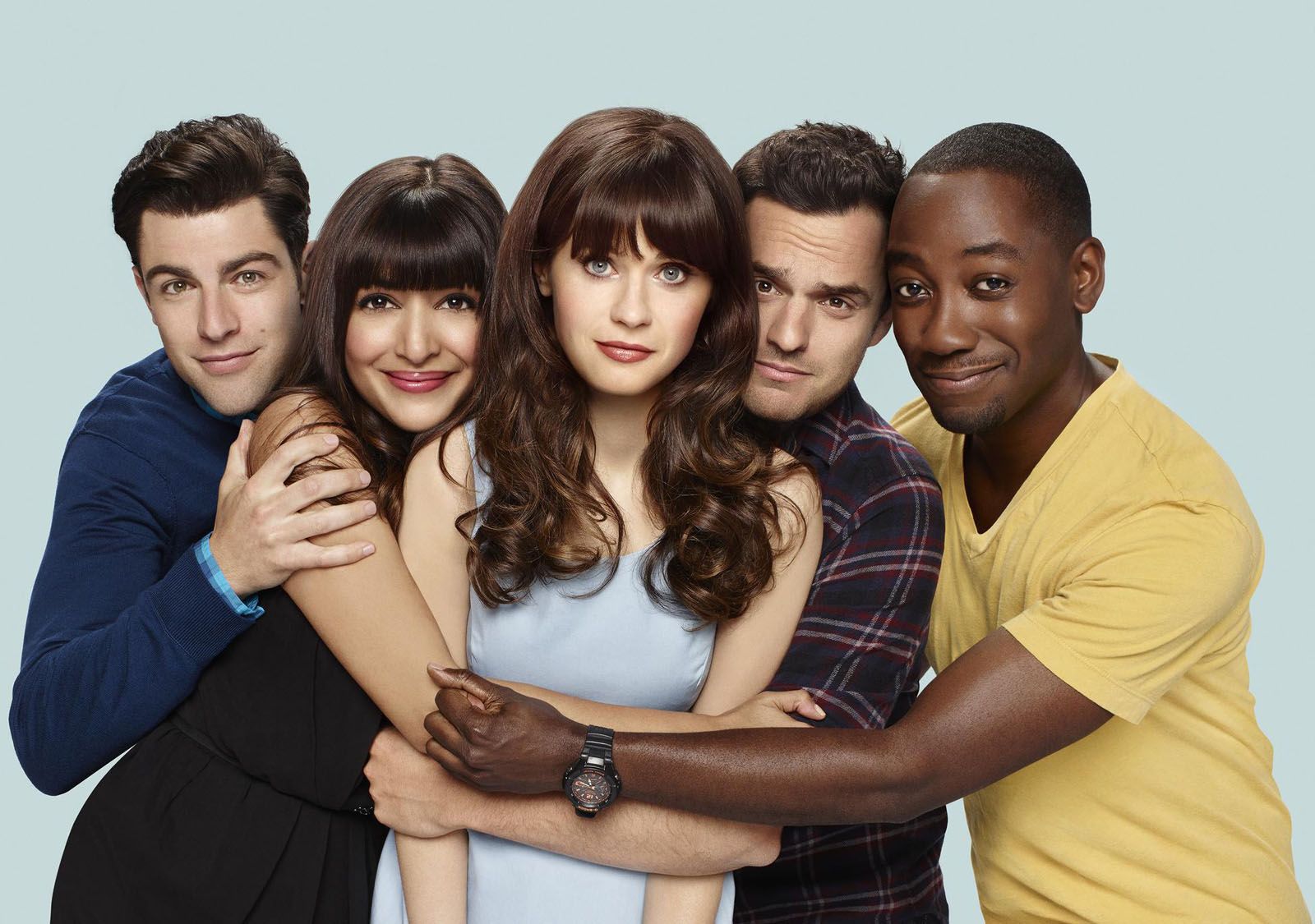 New Girl: Bild Hannah Simone, Max Greenfield, Jake Johnson, Zooey Deschanel, Lamorne Morris ...