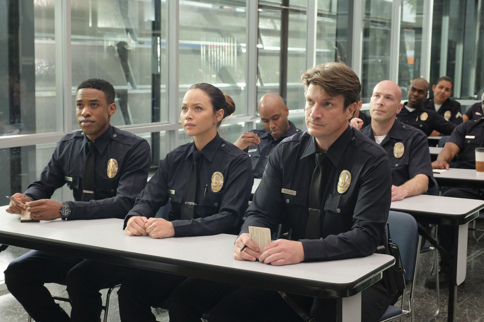 The Rookie: The Rookie : Bild Nathan Fillion, Melissa O'Neil, Titus ...